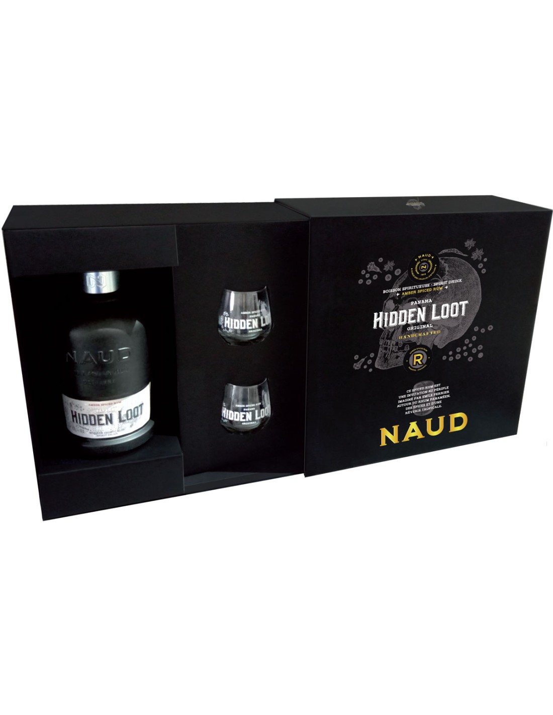 Boisson Spiritueuse Coffret Hidden Loot Spiced + 2 Verres 70cl 40 ...